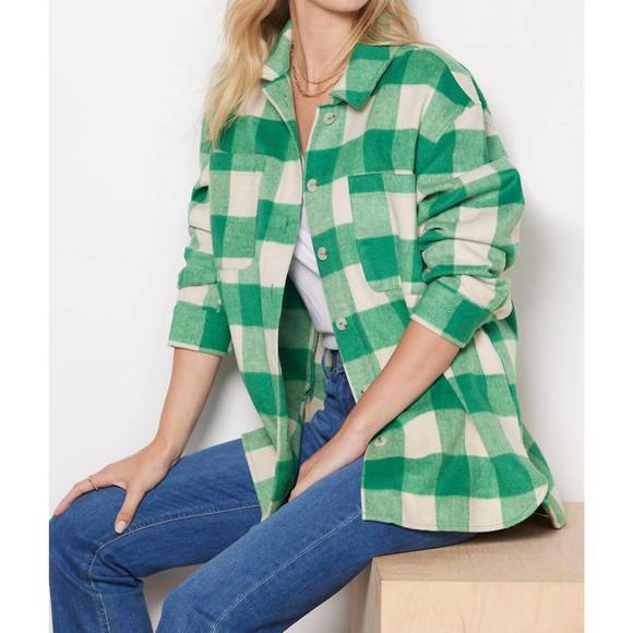 Sanctuary | Tops | New Sanctuary The Shacket In Green Buffalo | Poshmark